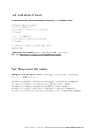 Laravel tips-2019-04 | PDF | Databases | Computer Software and Applications