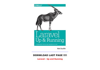 Laravel - Up and Running | PPT