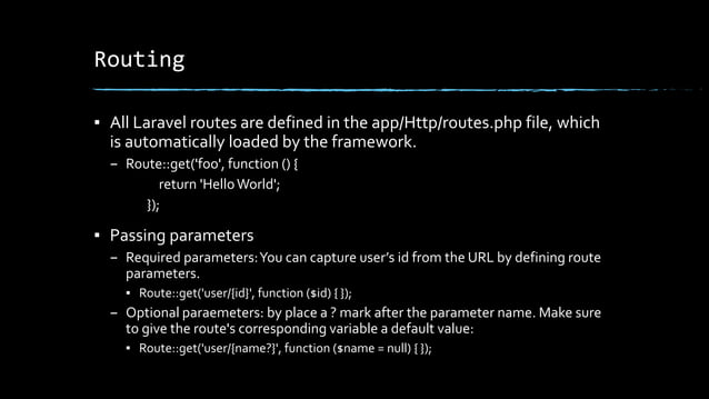 Laravel Tutorial PPT | PPTX