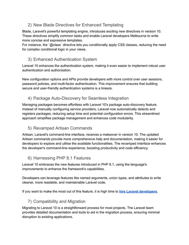 Laravel 10 Release: Breaking Down the Fresh Features and Changes | PDF