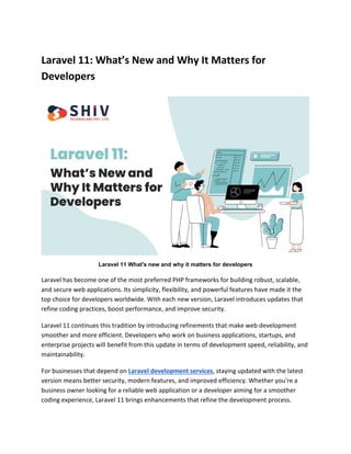 Laravel 11: Key Features & Why It Matters for Developers | PDF