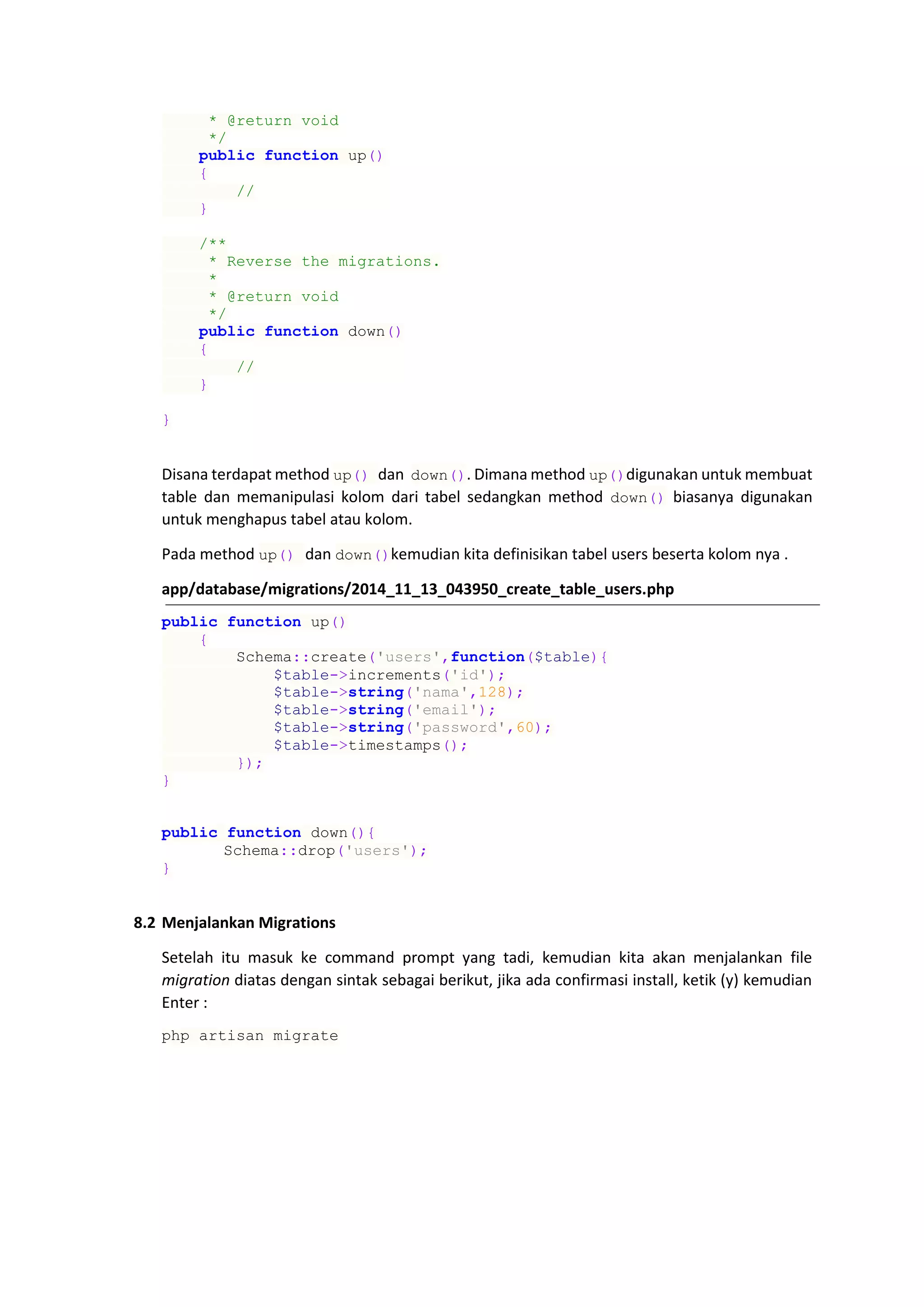 Tutorial Penggunaan Laravel | PDF