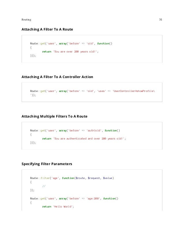 Laravel 4 Documentation