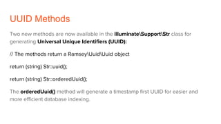 Laravel 5.6 new features and updates | PPTX