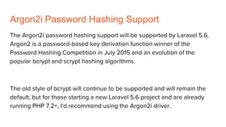 Laravel 5.6 new features and updates | PPT