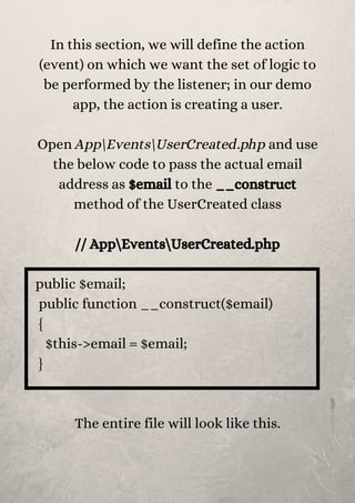 Laravel 8 events and listeners with example | PDF