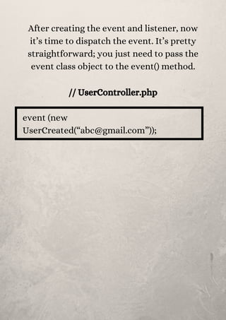 Laravel 8 events and listeners with example | PDF