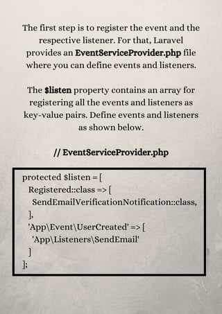 Laravel 8 events and listeners with example | PDF
