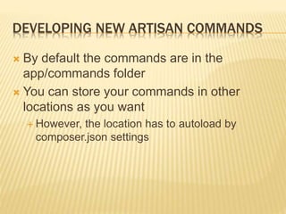 Laravel and artisan cli | PPTX | Programming Languages | Computing