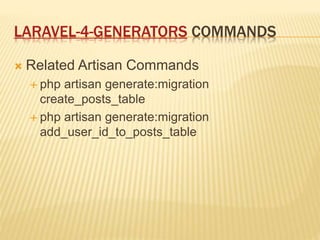 Laravel and artisan cli | PPTX | Programming Languages | Computing