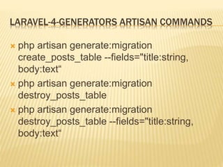 Laravel and artisan cli | PPTX | Programming Languages | Computing