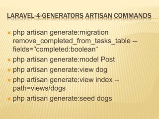 Laravel and artisan cli | PPTX