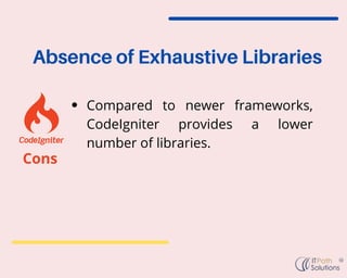 Laravel and CodeIgniter: pros & cons | PPT