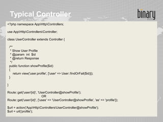 Binary Studio Academy 2016: Laravel Controllers | PPT
