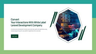 Laravel Website Development: A Comprehensive Guide | PPTX