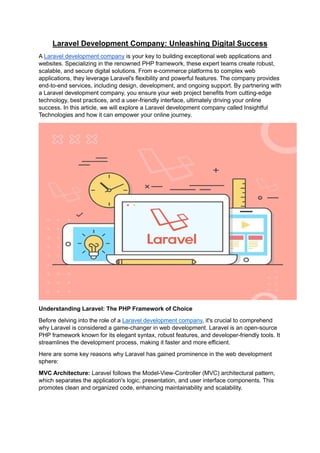 Laravel Development Company: Unleashing Digital Success | PDF