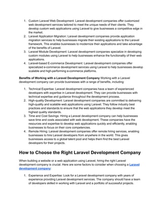 Laravel development company: the secret to building high-performing web applications | PDF