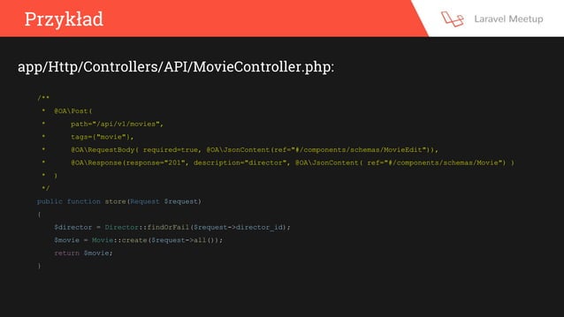 Laravel dokumentacja Restful API - swagger | PPT