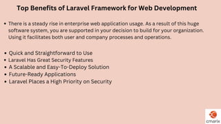Top Reasons to Use Laravel for Web Development | PPTX