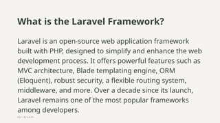 Laravel Framework for web development.pptx