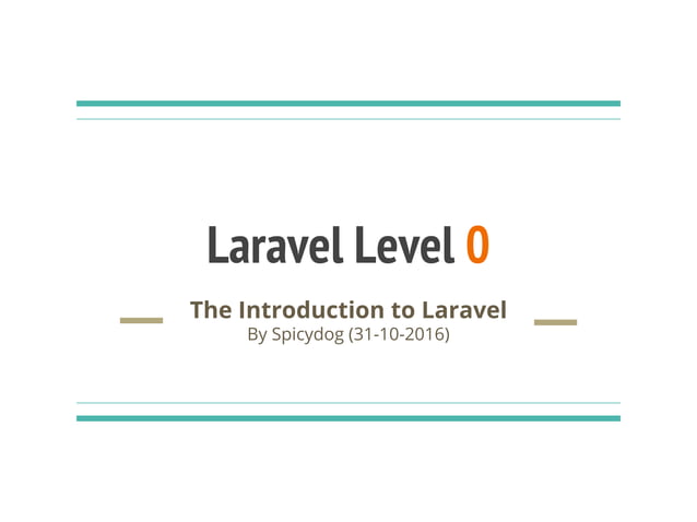 Laravel level 0 (introduction) | PDF