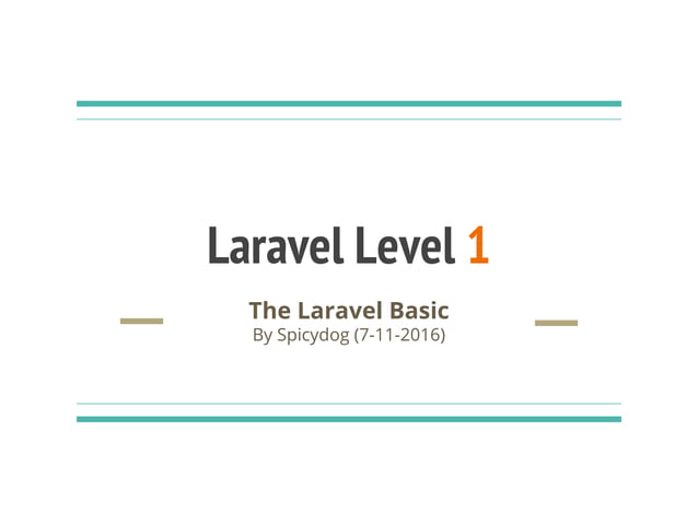 Laravel Level 1 (The Basic) | PDF | Databases | Computer Software and Applications