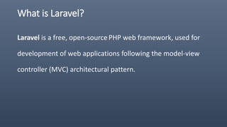 Laravel overview | PPTX