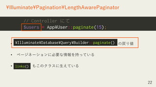 Laravel の paginate は一体何をやっているのか | PDF