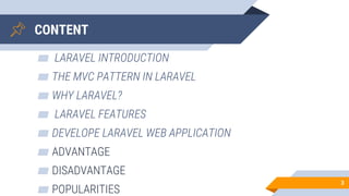 Laravel | PPTX | Web Development | Internet