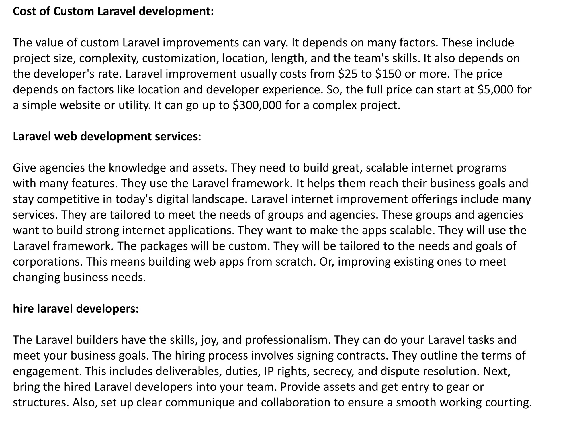 Laravel Development Company And Services Ppt