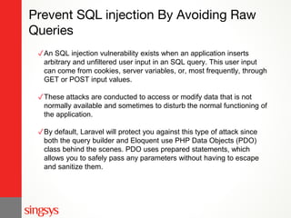 Laravel Security Standards | PPTX | Web Development | Internet