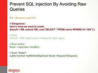 Laravel Security Standards | PPTX | Web Development | Internet