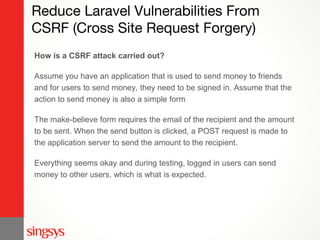 Laravel Security Standards | PPTX | Web Development | Internet