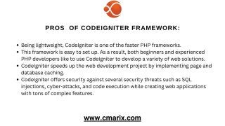 Laravel vs CodeIgniter: Which is the PHP Web Development Framework to Choose? | PPT