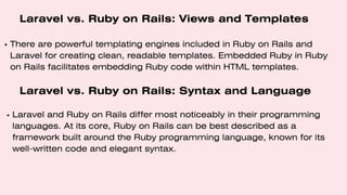 Ruby on Rails vs laravel - A Detailed Comparison | PPT