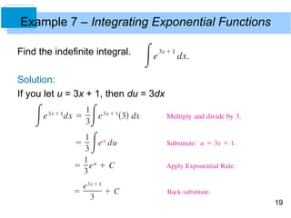 Integration Exponential Rules