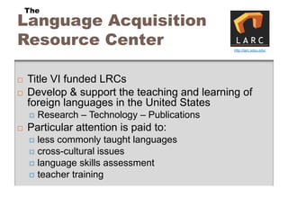 LARC ILR at Ed presentation | PPSX | Educational Assessment | Education