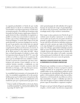 La realidad del embrion en los primeros quince dias | PDF