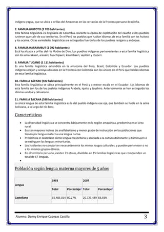 La realidad linguistica del peru | DOCX