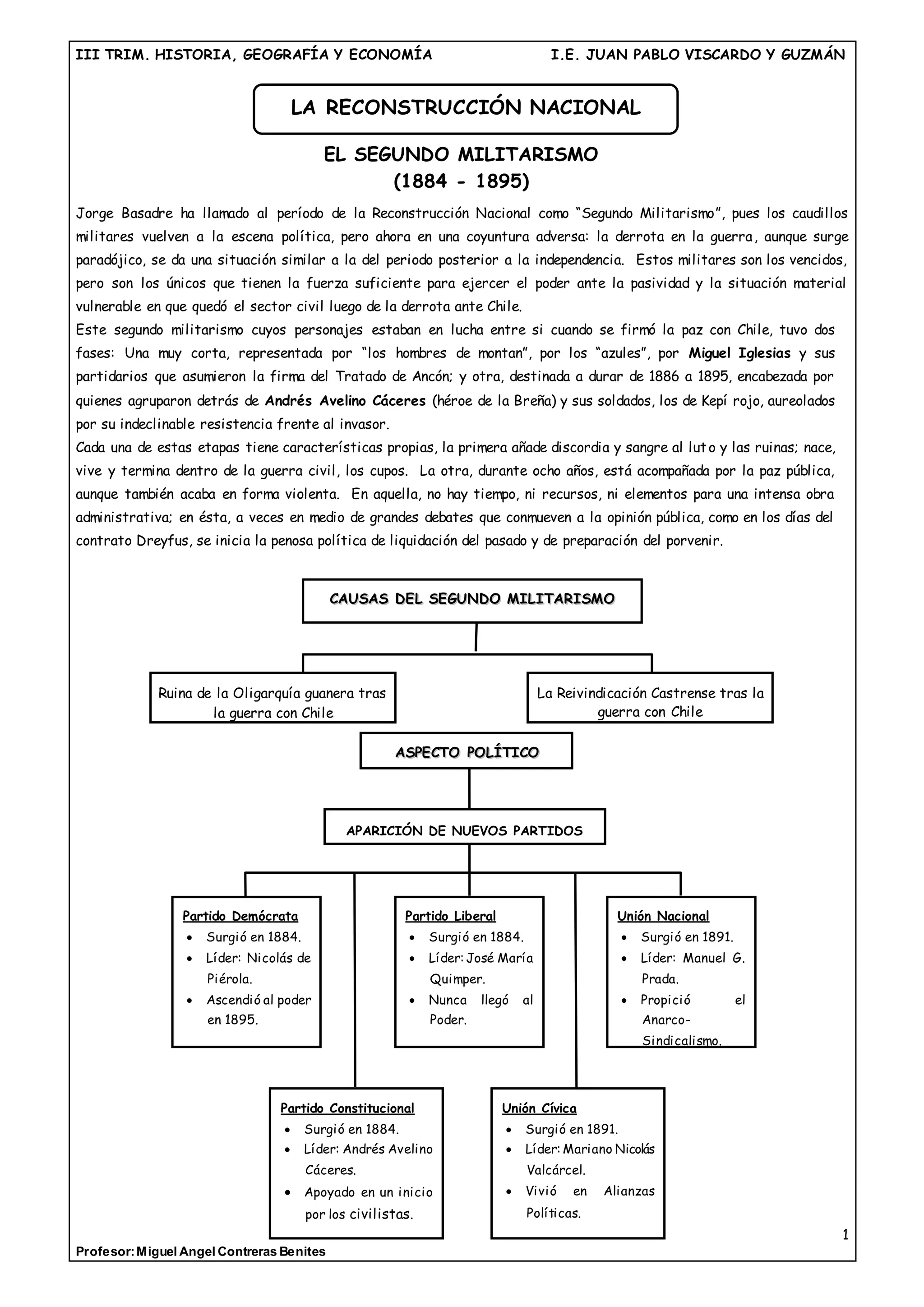 La Reconstrucción Nacional | DOCX