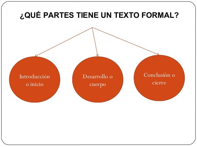 La redaccion de textos formales