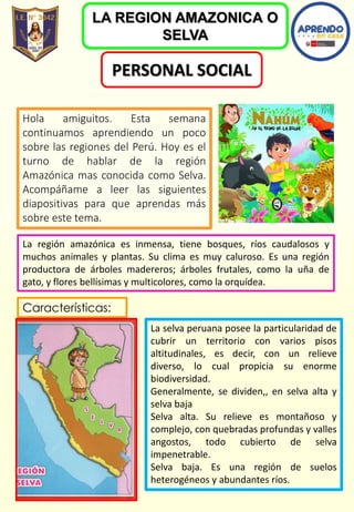 Mapa De La Selva Amazónica Para Niños