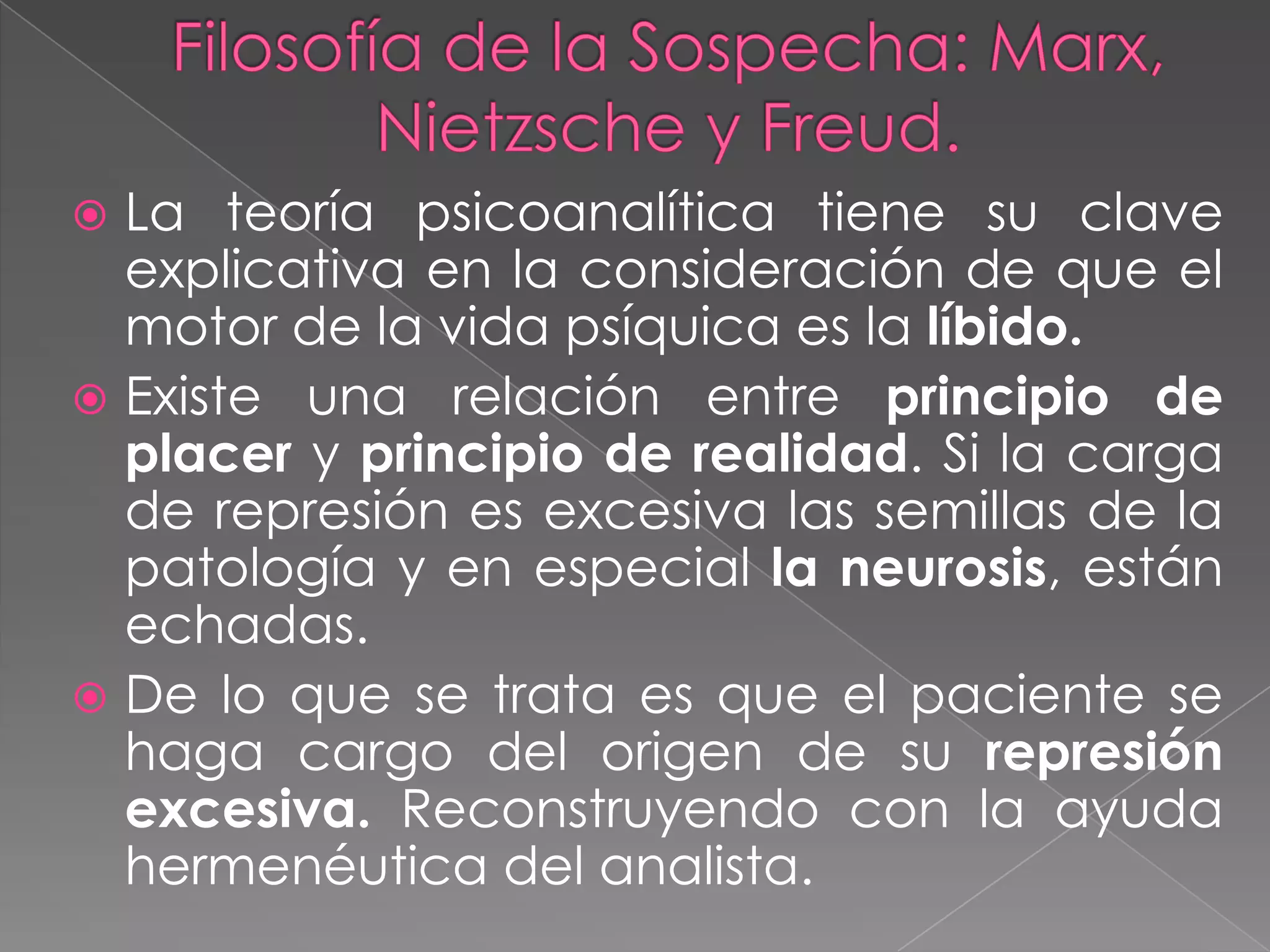 La relación entre filosofía e ideología Marx-Freud-Nietzsche | PPT
