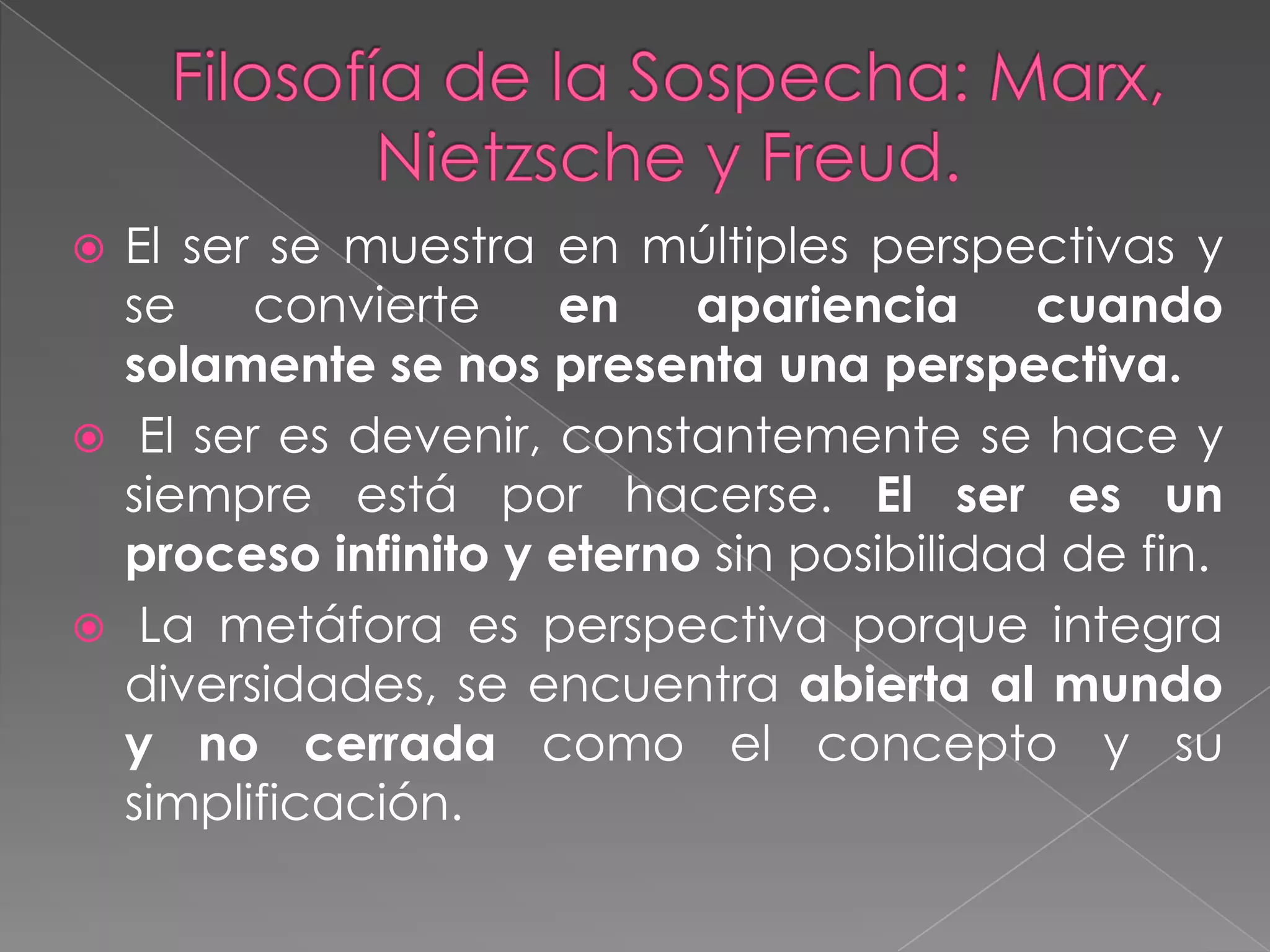 La relación entre filosofía e ideología Marx-Freud-Nietzsche | PPT