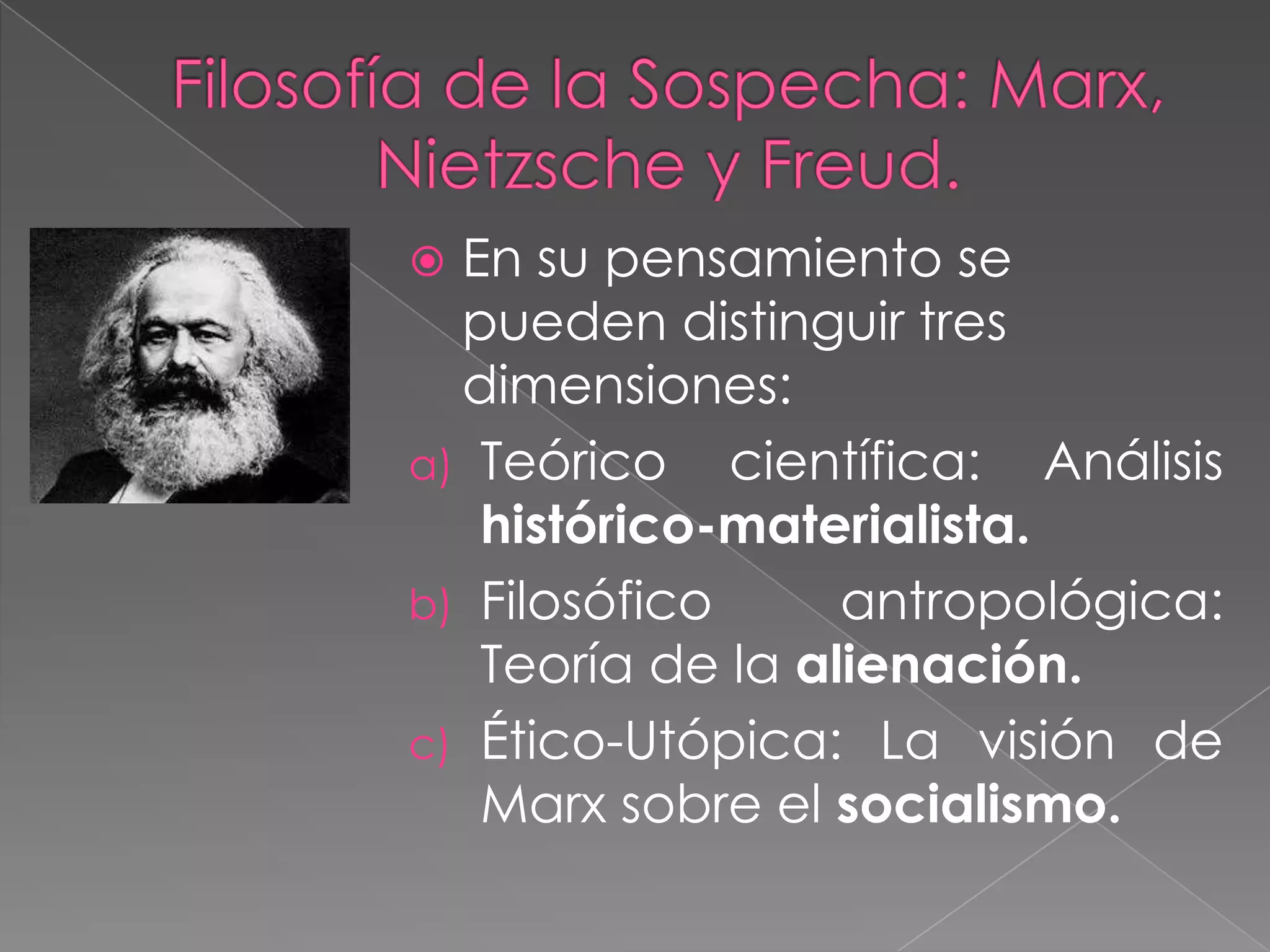 La relación entre filosofía e ideología Marx-Freud-Nietzsche | PPT