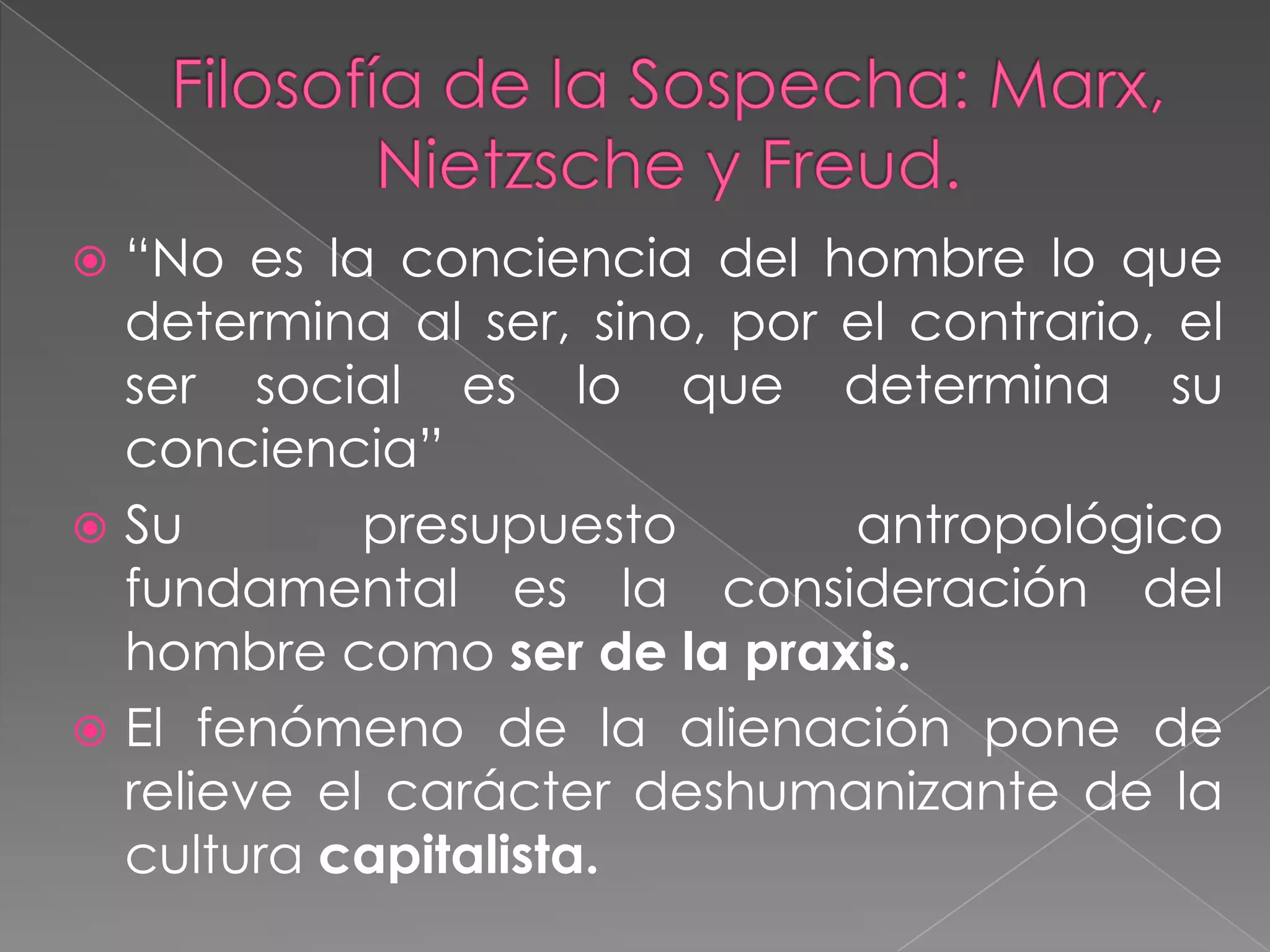 La relación entre filosofía e ideología Marx-Freud-Nietzsche | PPT