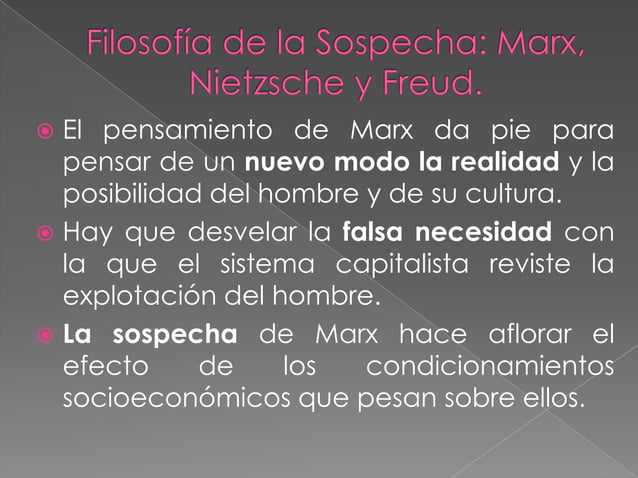 La relación entre filosofía e ideología Marx-Freud-Nietzsche | PPT
