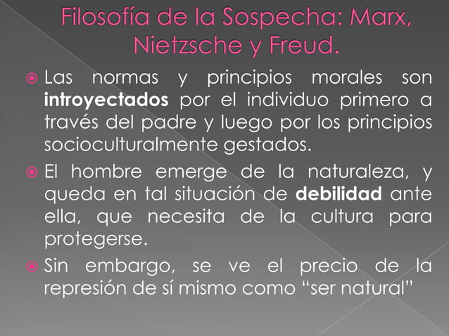 La relación entre filosofía e ideología Marx-Freud-Nietzsche | PPT