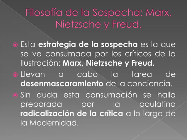 La relación entre filosofía e ideología Marx-Freud-Nietzsche | PPT