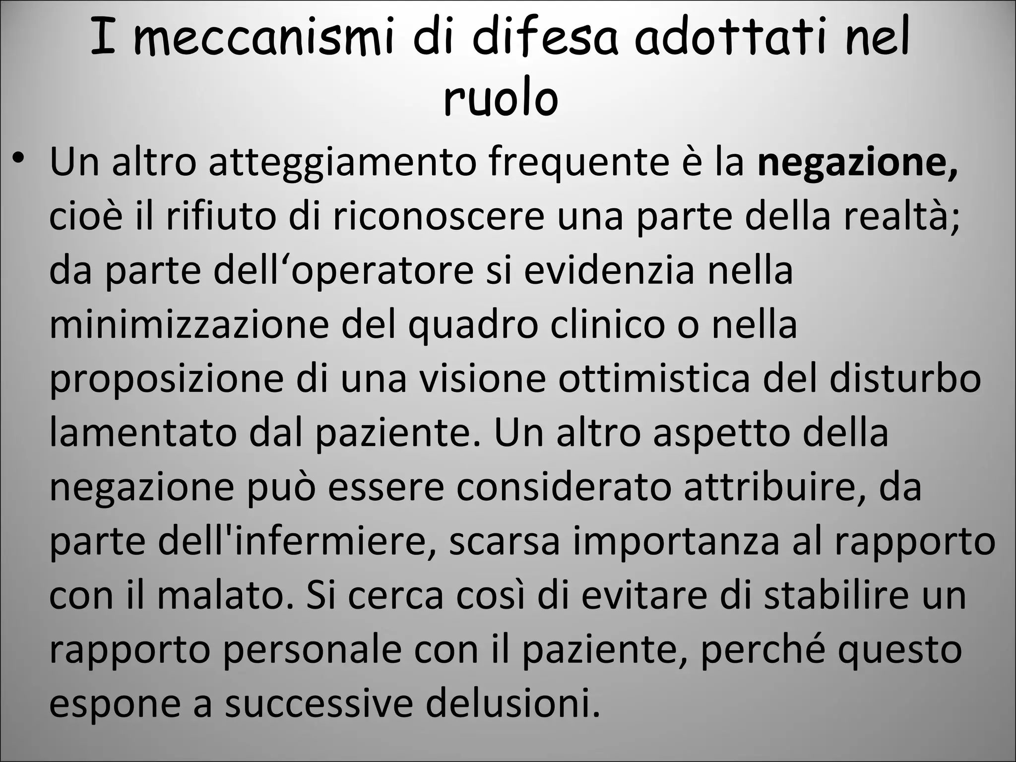 La relazione con il paziente con disagio psichico | PPT